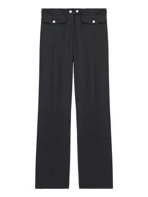 Alexander McQueen Straight Leg Trousers Navy