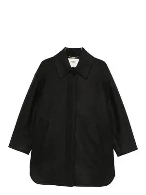 Fendi Wool Midi Coat - Grey