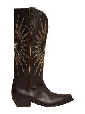 GOLDEN GOOSE Wish Star Boots - Black