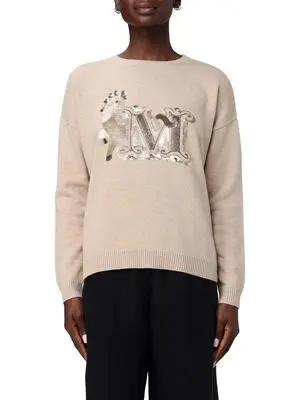 MAX MARA Max Mara Wool And Cashmere Sweater With Sequined Monogram