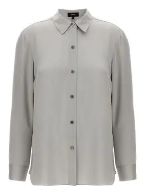 Theory Classic Button-up Shirt - Silver