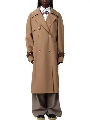 Moschino Double-breasted Cotton Blend Trench Coat - Brown