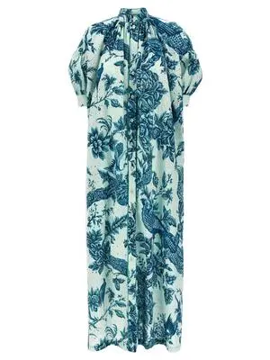 F.R.S FOR RESTLESS SLEEPERS Printed Maxi Dress - Blue