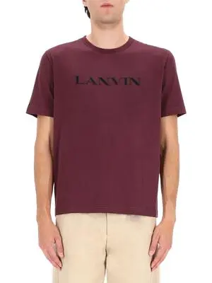 LANVIN Cotton T-shirt With Logo Violet