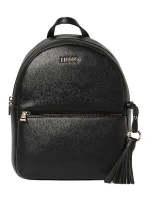 Liu Jo Grained Faux Leather Backpack - Black