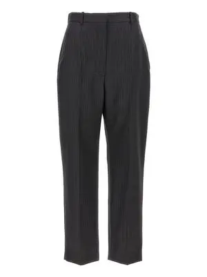 Alexander McQueen Tailored Pinstriped Trousers - Grey