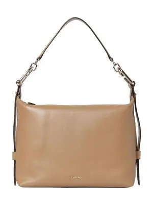 Furla Leather Shoulder Bag - Camel
