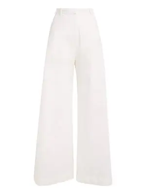 Palmer//harding Linen-blend Elara Jeans - White