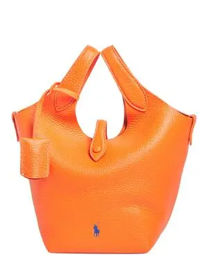 Polo Ralph Lauren Small Leather Cross-body Bag - Orange