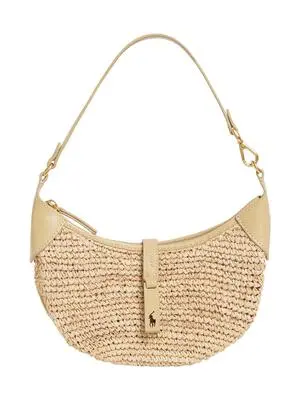 Polo Ralph Lauren Mini Raffia Id Shoulder Bag - Beige