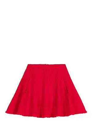Maje Side-pocket Ribbed Knitted Mini Skirt - Red
