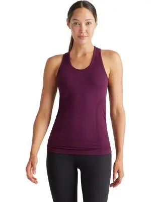 Quince Seamless Ruched Racerback Tank Top Plum