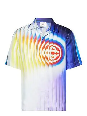 Casablanca Shockwave Emblem-print Silk Shirt - Multi