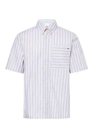 Paul Smith Striped Short-sleeve Cotton Shirt Xxl - Multi