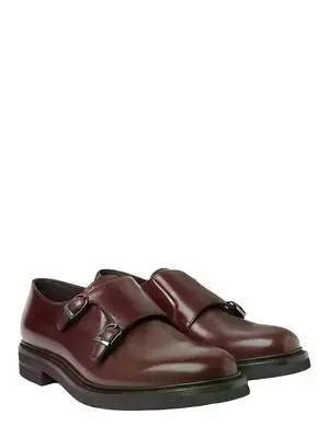 Brunello Cucinelli Double-buckle Monk Shoes - Brown