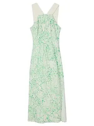 Whistles Buckle-strap Abstract-print Woven Midi Dress - Multi-coloured