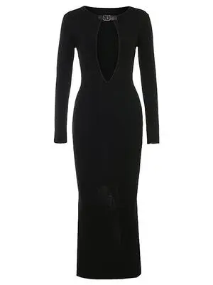 House Of Cb Keeya Knit Maxi Dress - Black