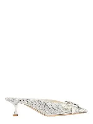 JIMMY CHOO Auria 50 Crystal-embellished Satin Mules - Ivory/crystal
