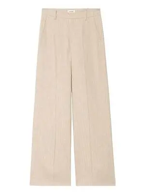 Zadig&Voltaire Panol Wide-leg Striped Trousers - Cookie