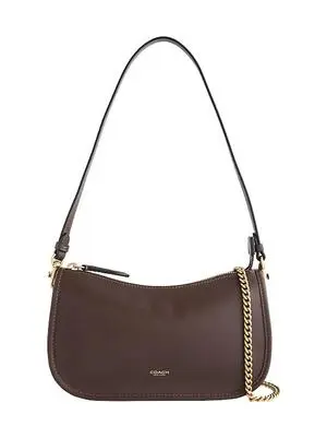 COACH Waverly Structured Leather Shoulder Bag - B4/maple