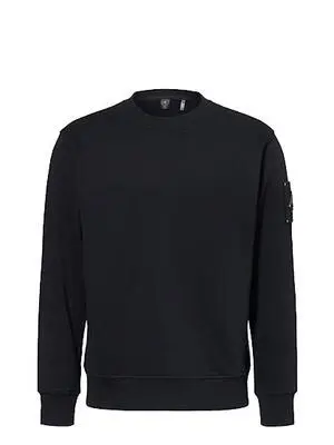 Moose Knuckles Hartsfield Brand-motif Cotton-jersey Sweatshirt - Black