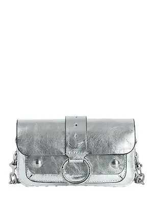 Zadig&Voltaire Kate Leather Wallet Bag - Silver