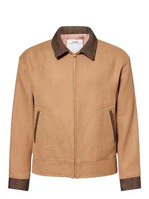 Visvim Strato Collared Linen And Wool-Blend Jacket Beige