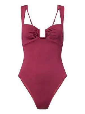 AWAY THAT DAY Cannes Balconette High-leg Swimsuit - Cassis