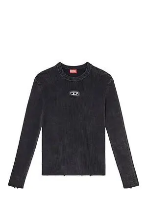 DIESEL® Cotton Jumper With Brand Plaque - 900