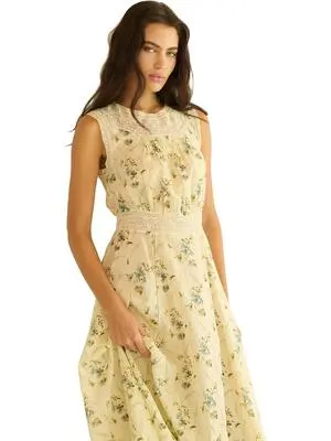DÔEN Liliane Midi Dress - Sunshine Prairie Rose