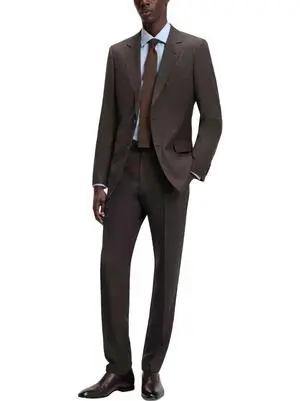 BOSS X Beckham Button Trousers - Brown