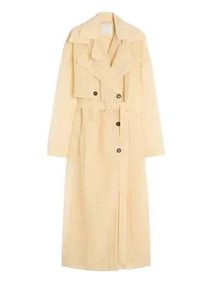 Max Mara Technical Fabric Trench Coat - Vanilla