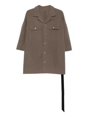 Rick Owens Magnum Tommy Chest-pocket Tie Shirt - Brown