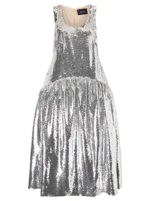 Simone Rocha Sequined Satin Gown - Silver