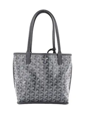 Goyard Mini Anjou Reversible Tote Coated Canvas Gray