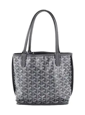 Goyard Mini Anjou Reversible Tote Coated Canvas Gray