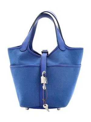Hermès Pm Cargo Picotin Lock Bag - Blue