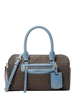 Michael Kors Jet Set Travel Extra Small Logo Print Duffle Bag - Chambray