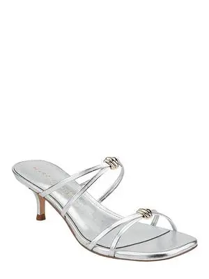 MARC FISHER LTD. Baizel Square Toe Sandals Silver