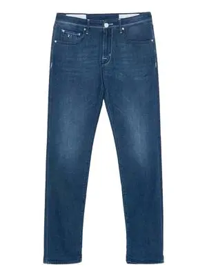 TRAMAROSSA Slim Jeans With Logo Patch - Blue