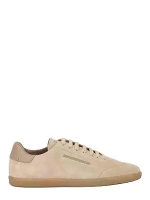 Zegna Suede Leather Sneakers - Neutrals