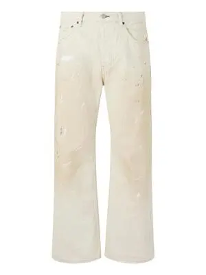 Acne Studios Paint-splattered Straight-leg Jeans - Neutrals