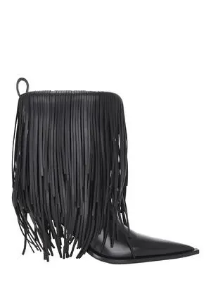 Balenciaga Fringe Bootie - Black