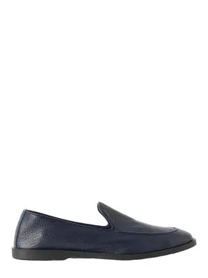 George Cleverley Cornwall Full-grain Deerskin Loafers - Blue