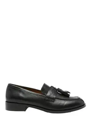 ADRIANNA FERETTI Tassel-strap Loafers - Black