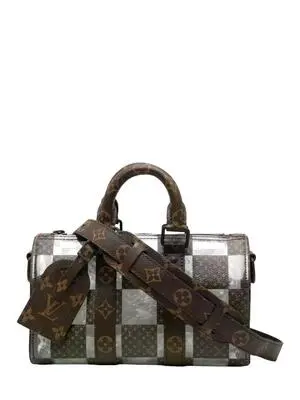 LOUIS VUITTON Monogram Chess Keepall Bandouliere 25 Satchel - Brown
