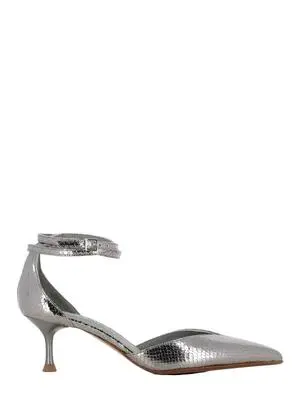 SERGIO LEVANTESI Décolleté Camelia Ankle Strap Pumps - Silver