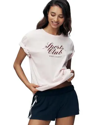 DAILY PRACTICE Cotton Graphic T-shirt - Pink