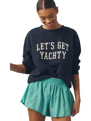 Z Supply Boyfriend Crew-neck Sweatshirt - Eclipse