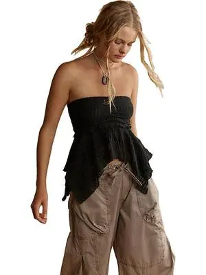 Free People Babydoll Tube Top - Black